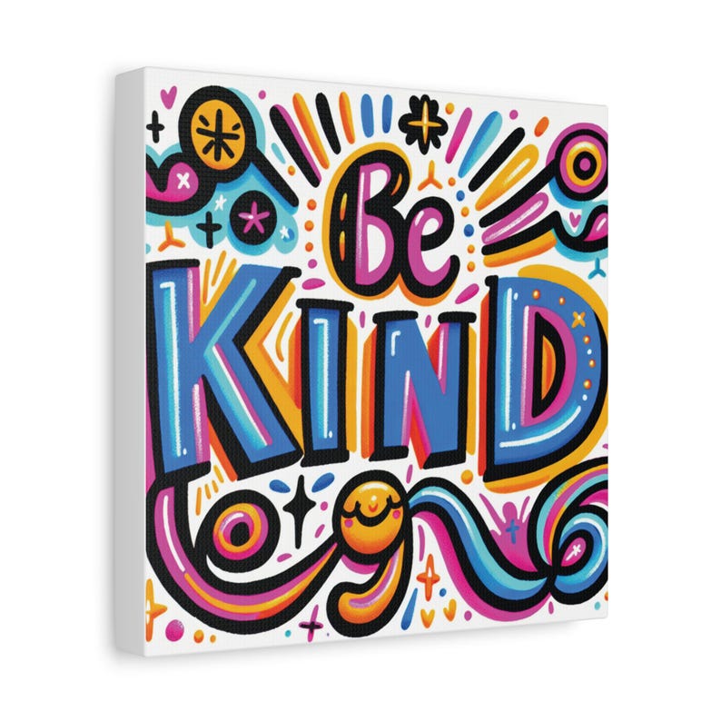 Be Kind Classroom Rules, Manners Sign, School Artwork, Be Kind Canvas ...