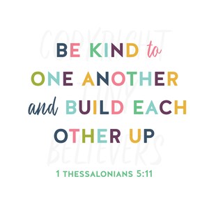 1 Thessalonians 5:11 Art- Children Bible Verse Picture, Bible Verse ...