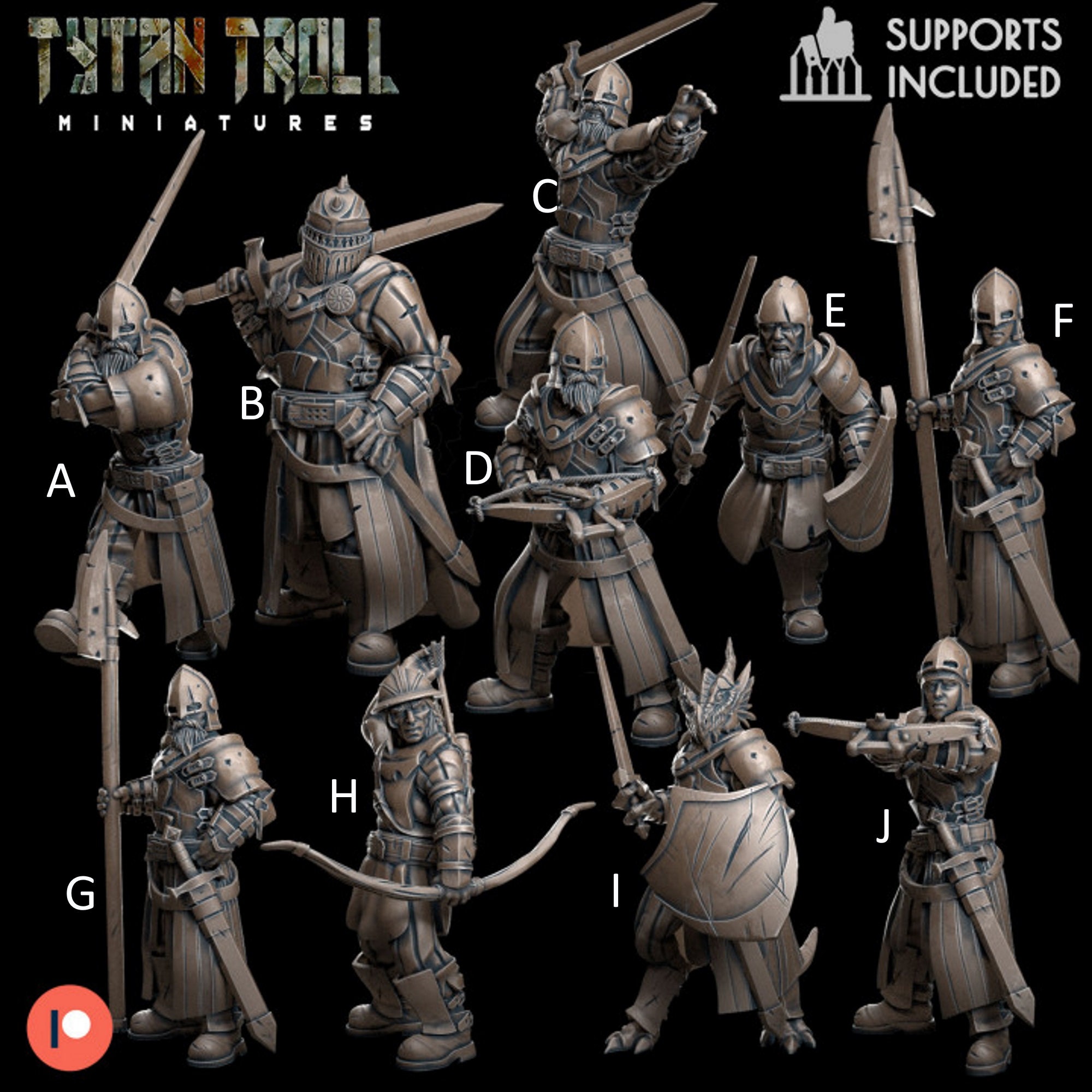 Role Playing Miniatures Town Guard Archer Sculpted by Tytan Troll ...