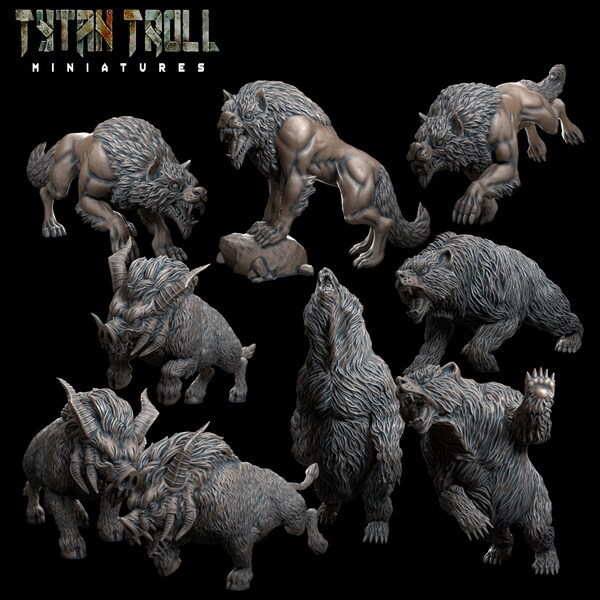Dnd Animal Miniatures Bulk - Etsy