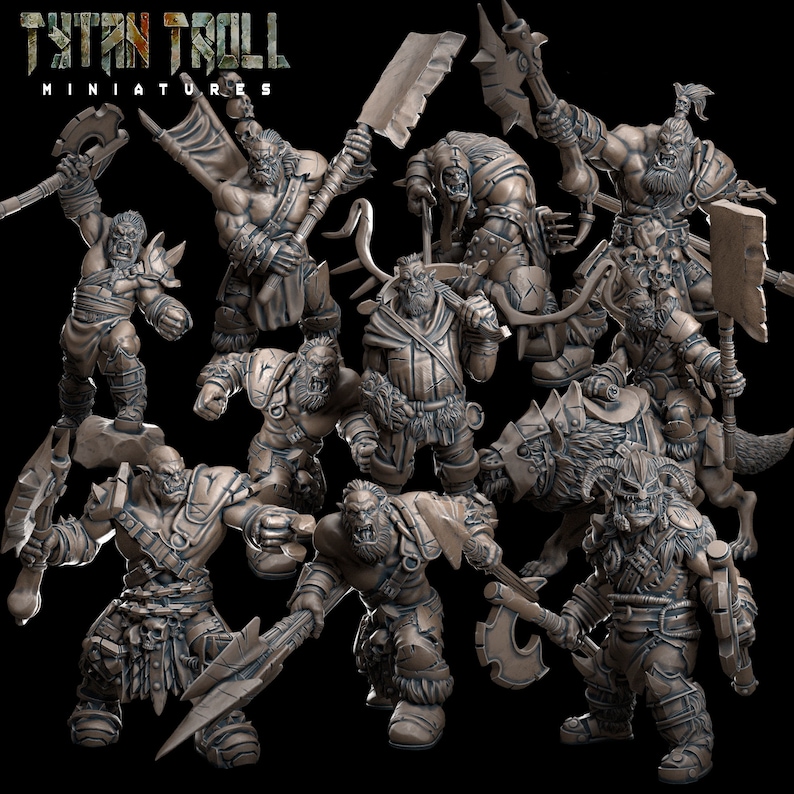 Orc Orc Minis Bundle Orc 28mm Mini Dnd Bundle 32mm - Etsy