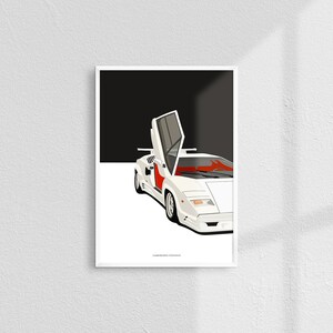 Lamborghini Countach / Printable Car Art / Countach Poster / - Etsy
