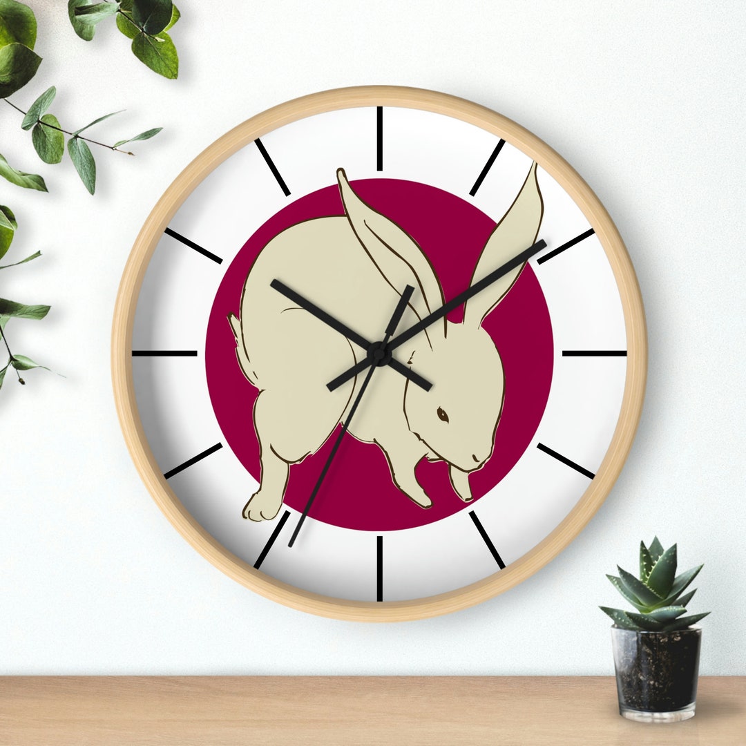 Year of the Rabbit Wall Clock - Etsy