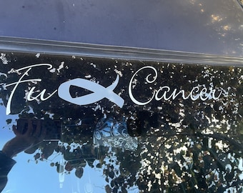 F Cancer Decal Sticker Vinyl Car Decal Sticker - Etsy