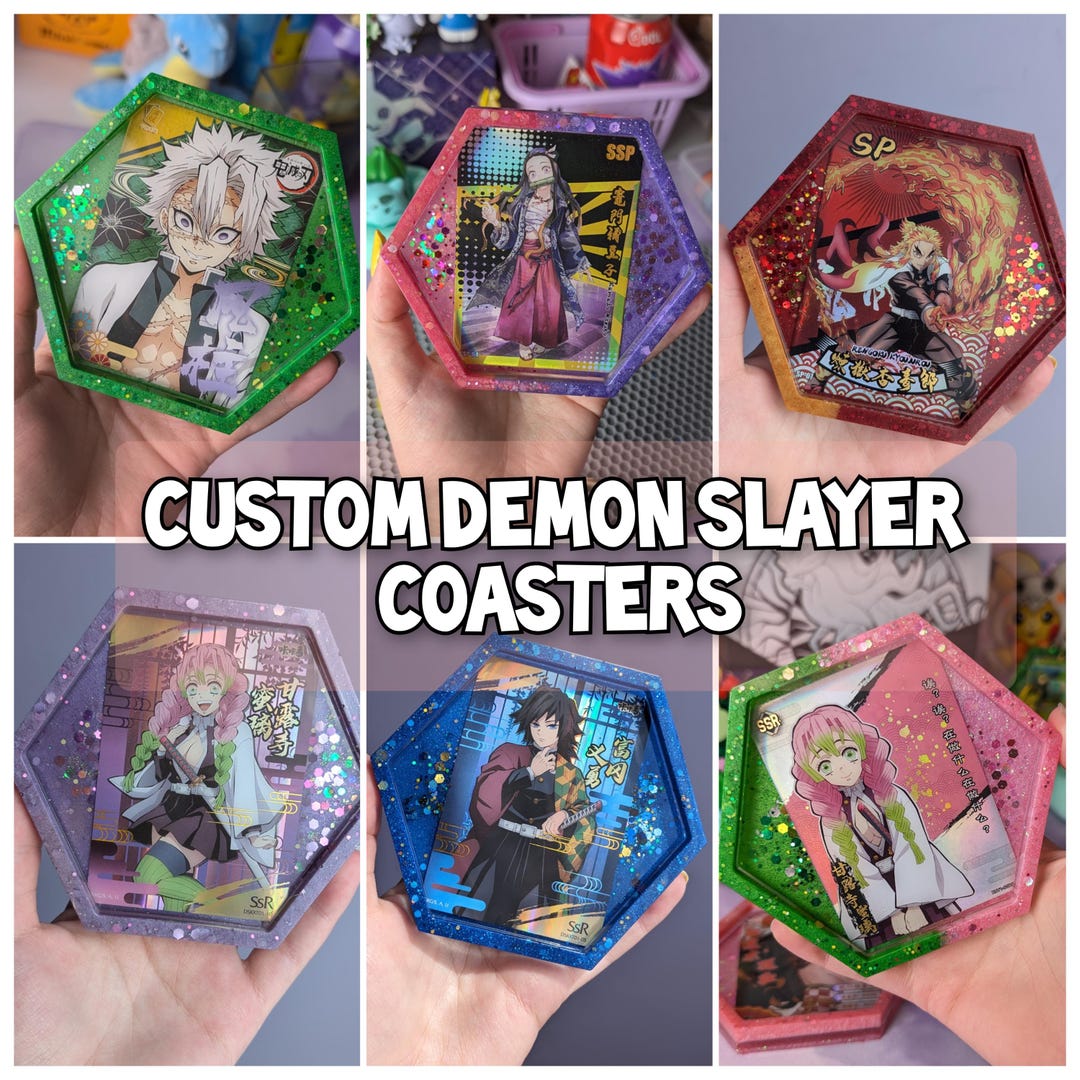 Demon Slayer Resin Coasters (custom Orders Read Desc) - Etsy