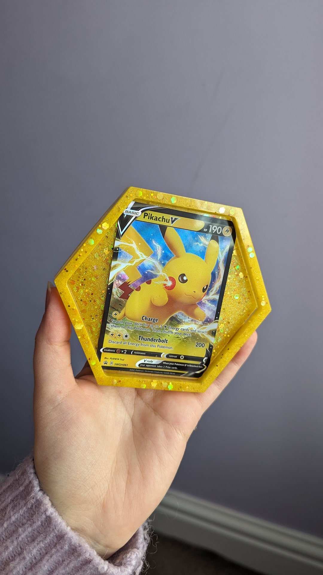 Pikachu Full Art Pokemon Resin Coaster - Etsy