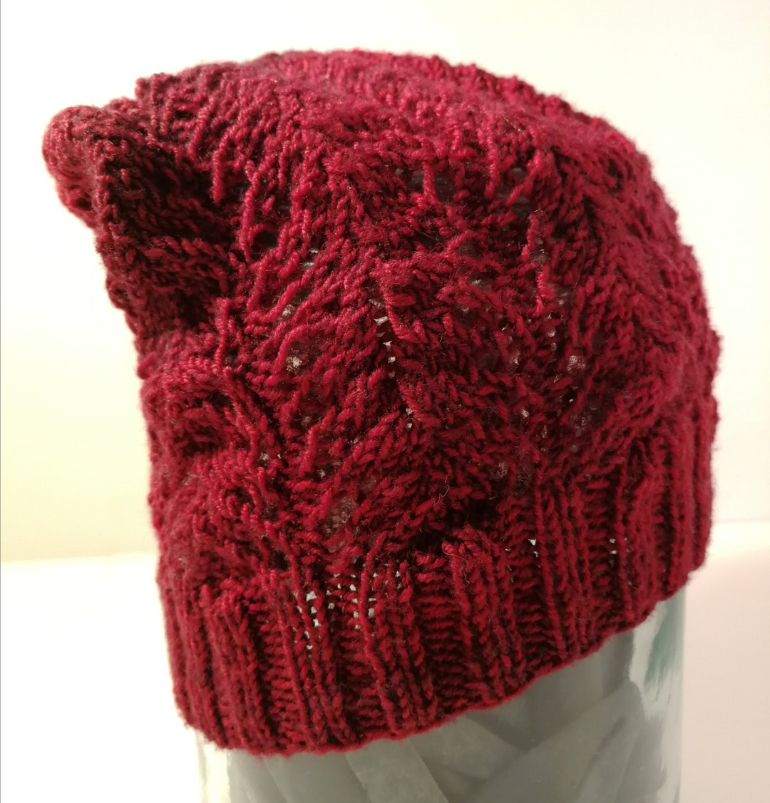 Semi-drooping Tuque-cap Nuanced Red / Beanie Slouchy Nuanced - Etsy