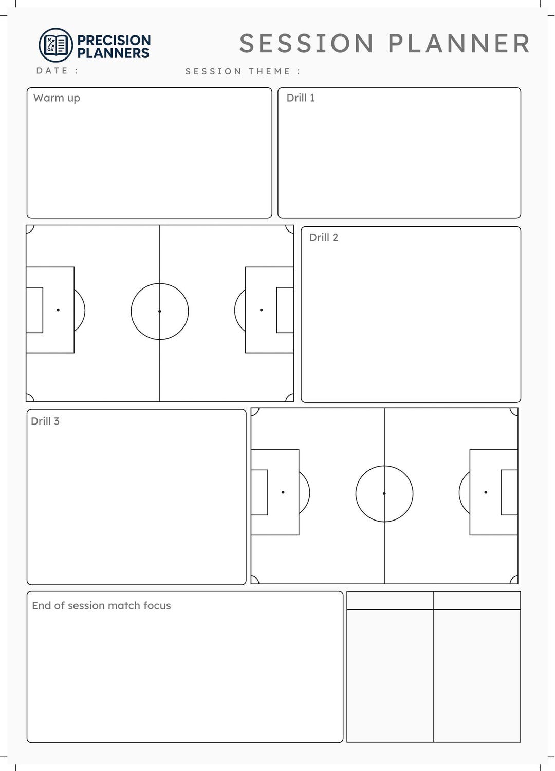 Football Training Session Planner | Football Coaching PDF | Printable ...