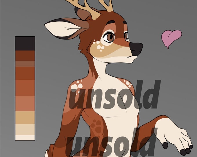 Deer Buck Furry Adoptable Fursona Etsy
