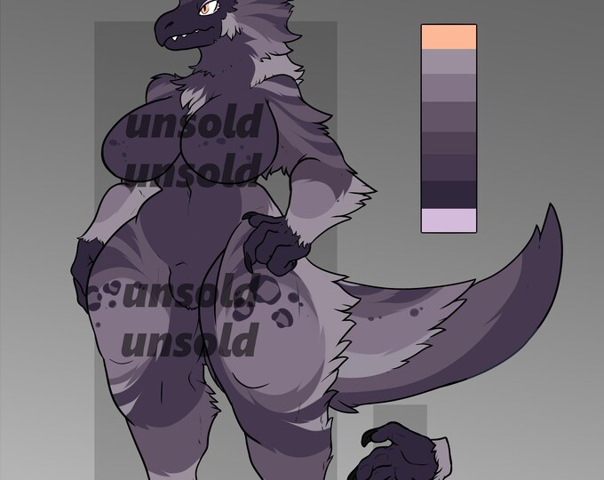NSFW Raptor Female Dinosaur Furry Adoptable Fursona - Etsy
