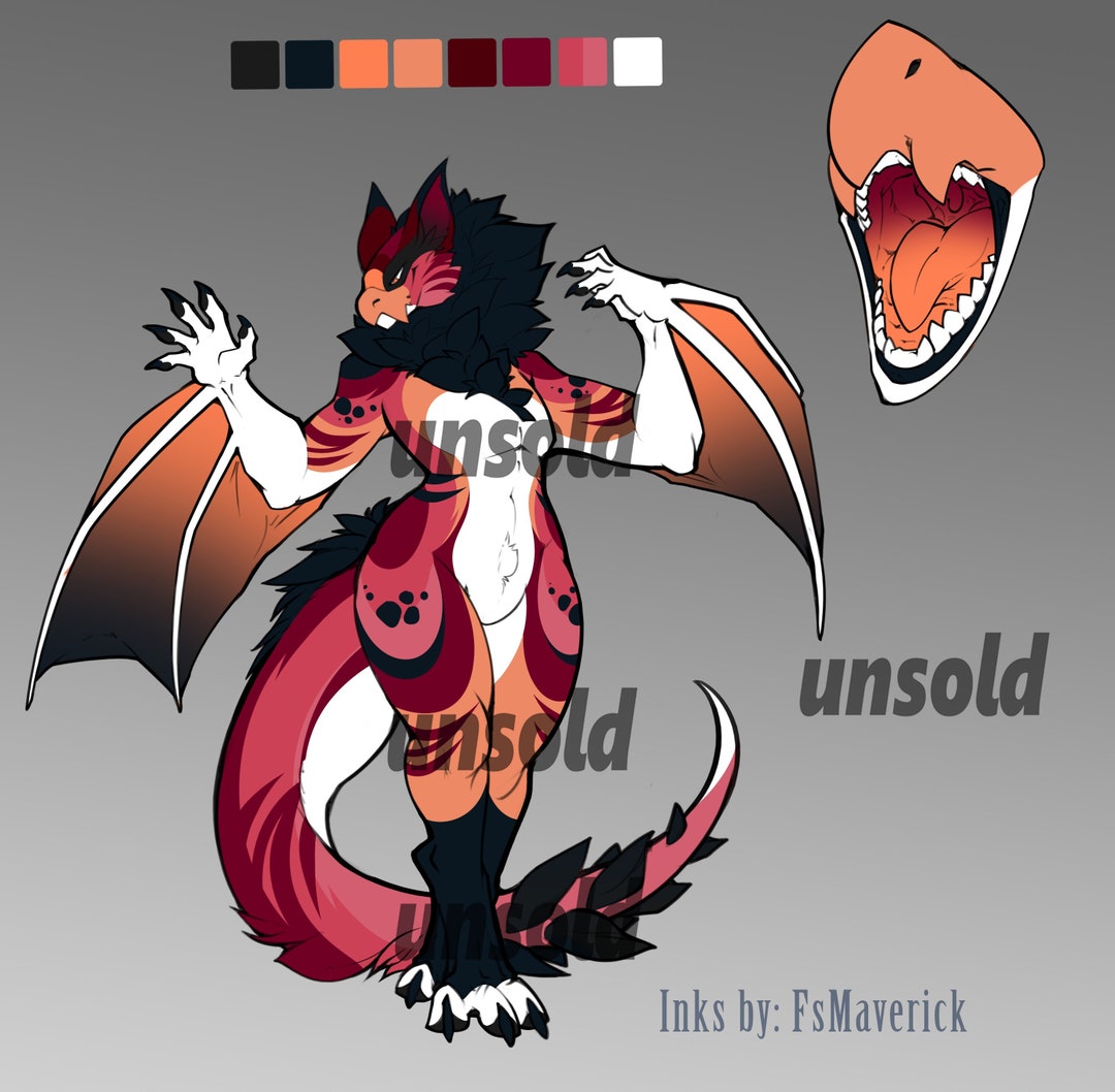 NSFW Monster Hunter Male Nargacuga Furry Adoptable - Etsy