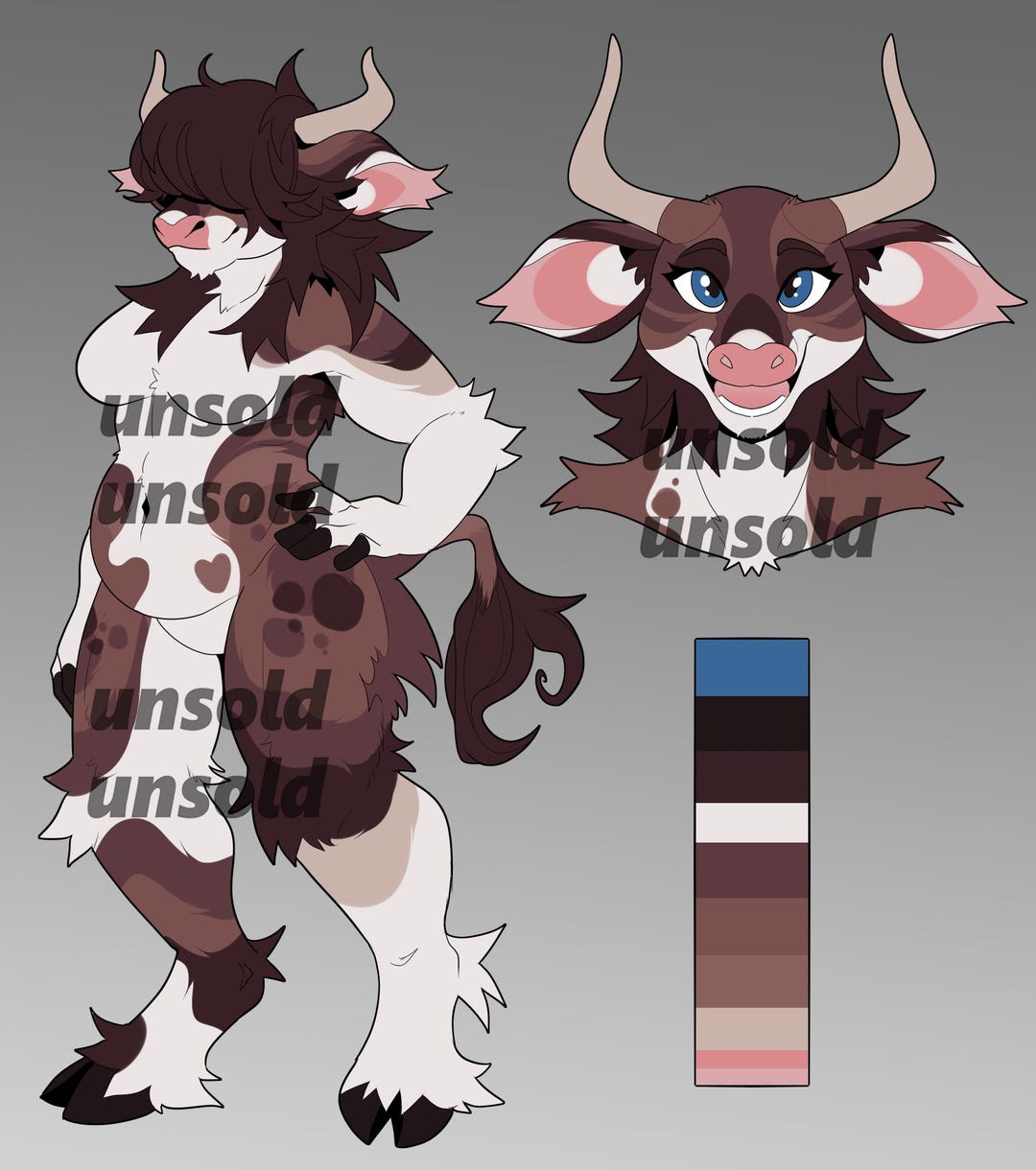 Cow Bovine Furry Adoptable Fursona - Etsy