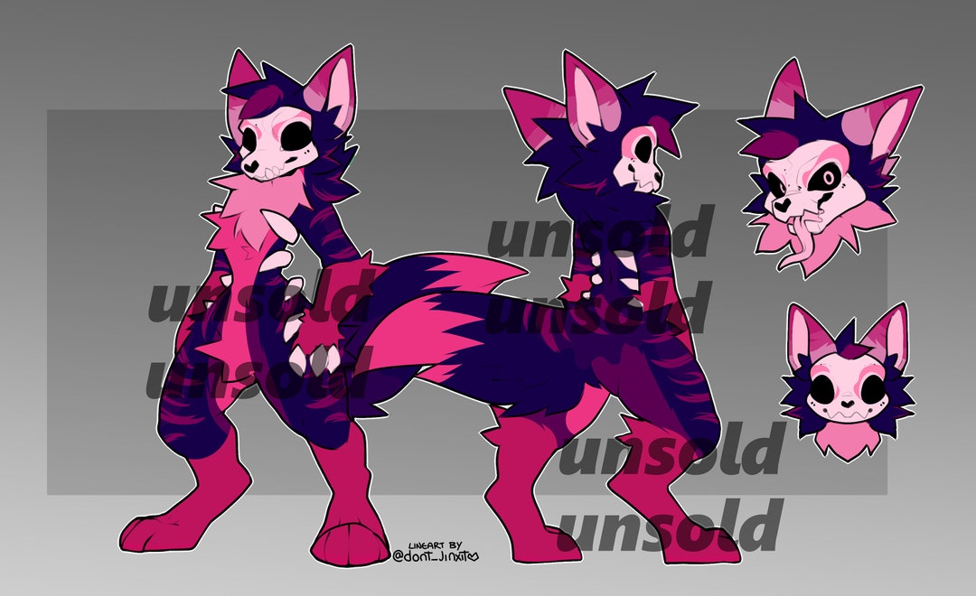Skullbeast Furry Adoptable Fursona - Etsy
