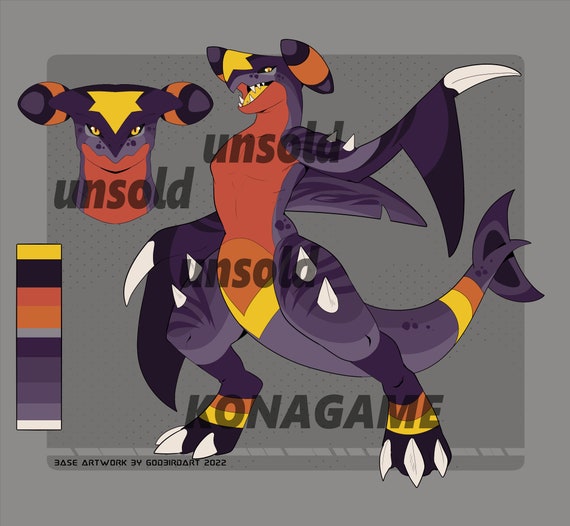 Garchomp Pokemon Furry Adoptable Fursona Pokesona - Etsy