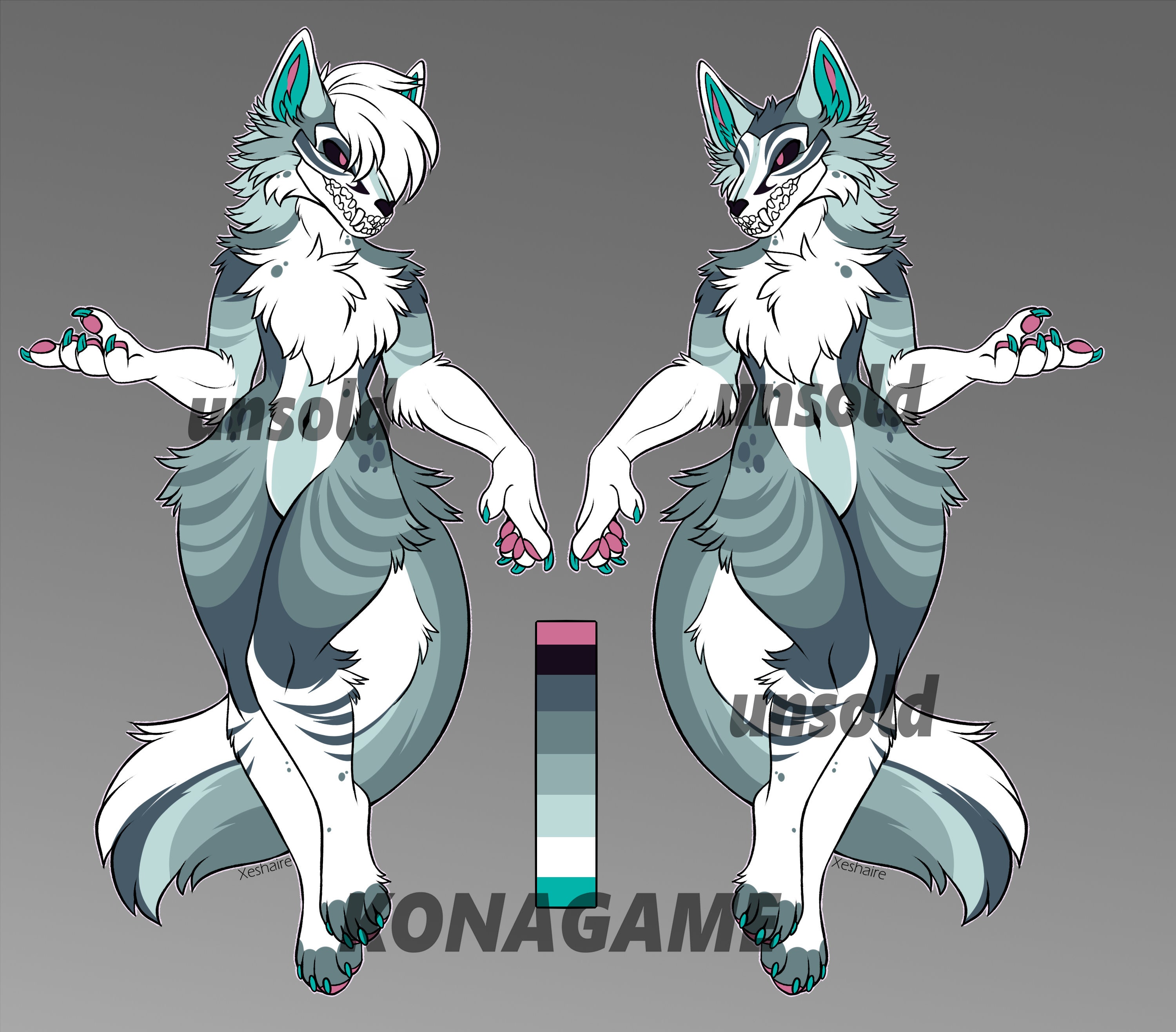 Skulldog Skull Wolf Canine Furry Adoptable Fursona - Etsy