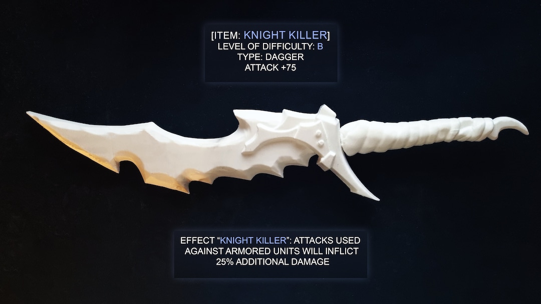 Knight Slayer Dagger From Solo Leveling 3D Printed Kit Cosplay Kit - Etsy