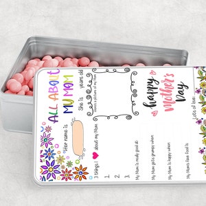 All About My Mom Activity Sheet, Mothers Day Printable, Mothers Day ...
