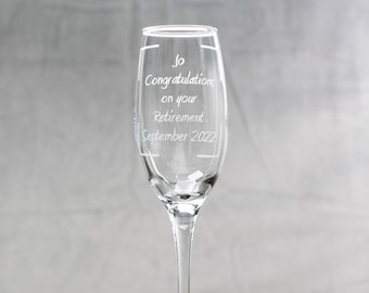 Happy Retirement Glass - Etsy UK