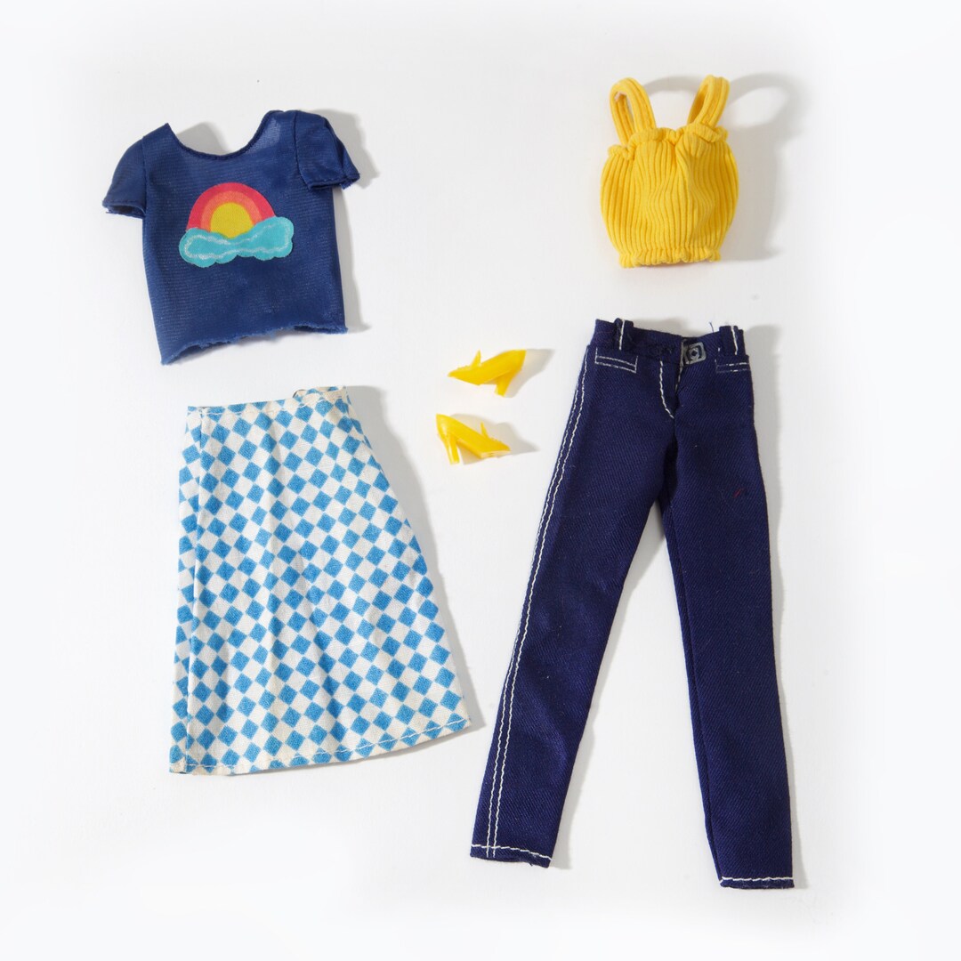 Vintage 1970s Barbie Mix and Match Set Skirt Sunshine Top - Etsy