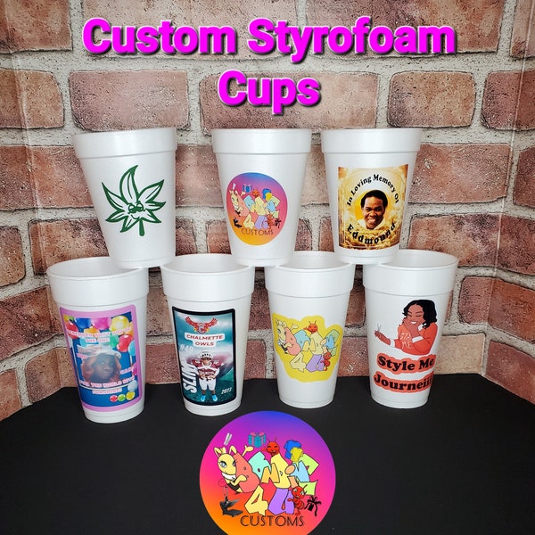 Personalized 20 Oz Styrofoam Cups - Etsy