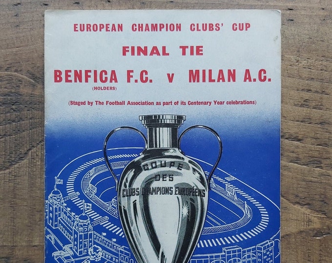 1963 European Cup Final Programme ORIGINAL - Etsy UK