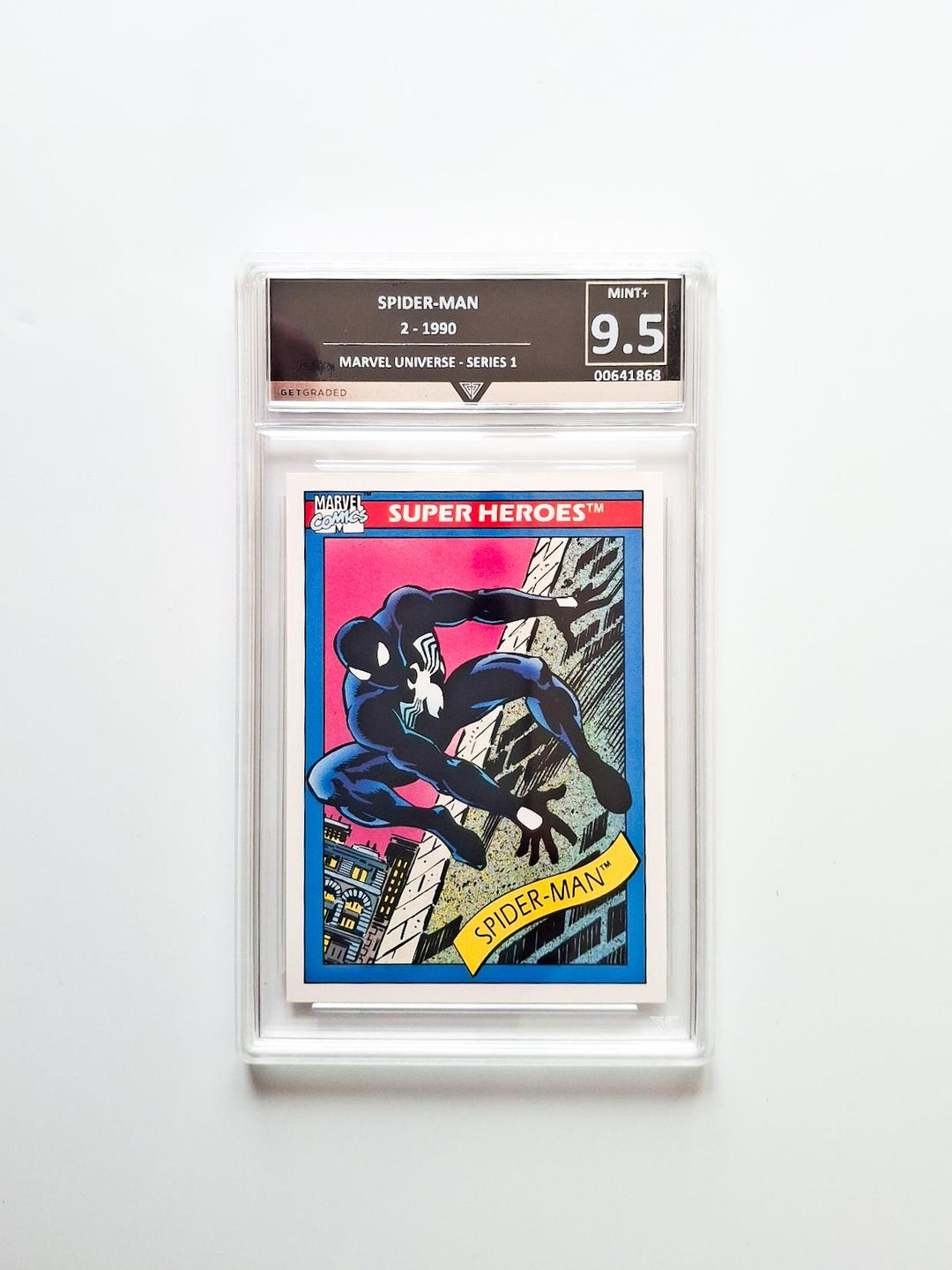 1990 Impel Marvel Universe SPIDER-MAN Super Heroes Card #2 - Graded 9.5 ...