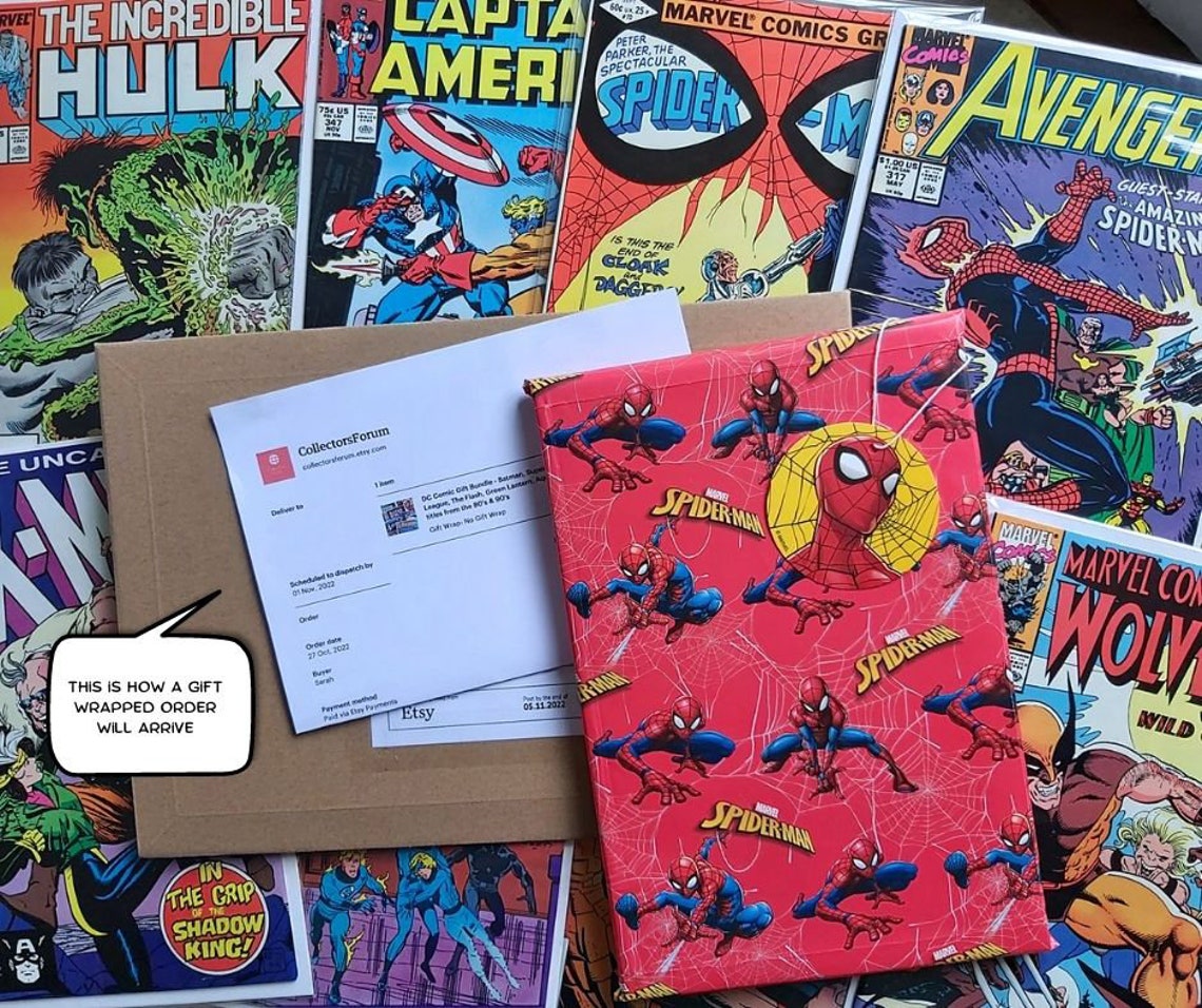Comic Book Gifts - Bundle of 5 High Grade Marvel & DC Vintage Comics ...