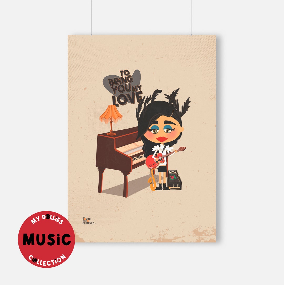 PJ Harvey Home Decor Illustration, Glycée Print. - Etsy