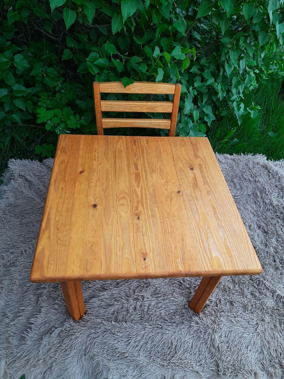 Set Wood Table and Chair Kids Table and Chair Adjustable - Etsy