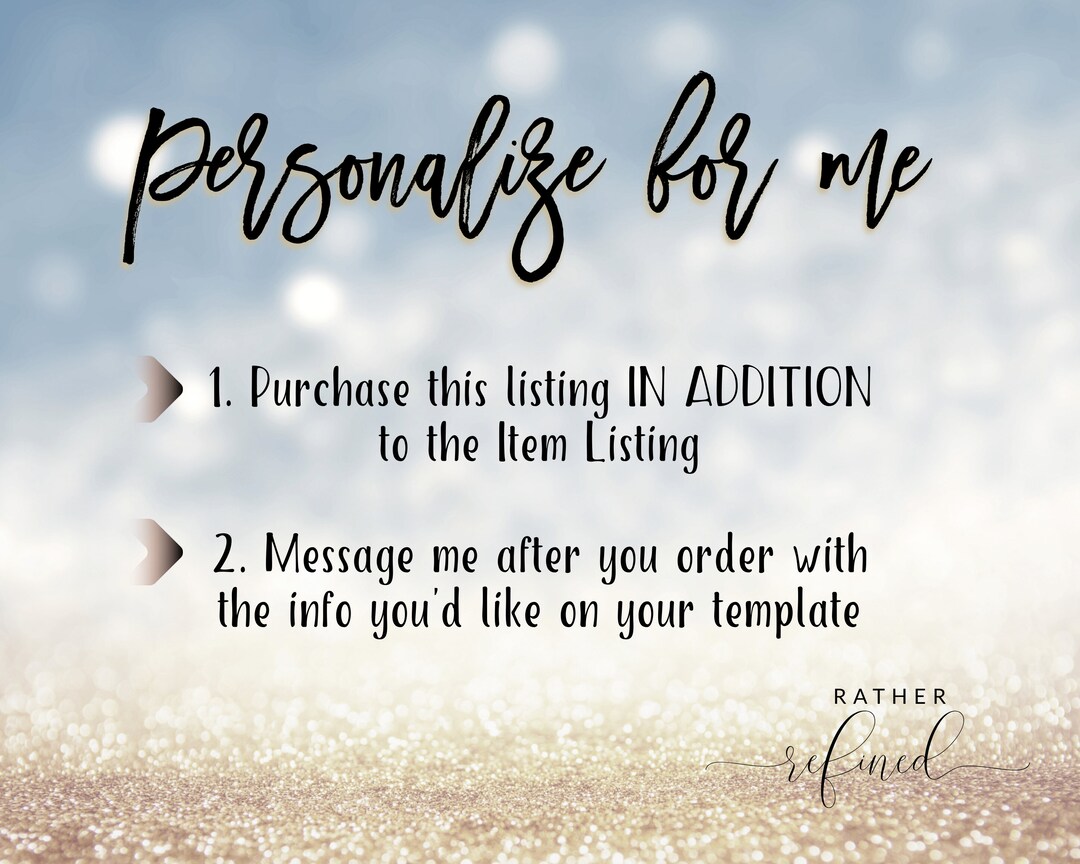PERSONALIZE FOR ME, Edit My Design, Personalize My Template - Etsy