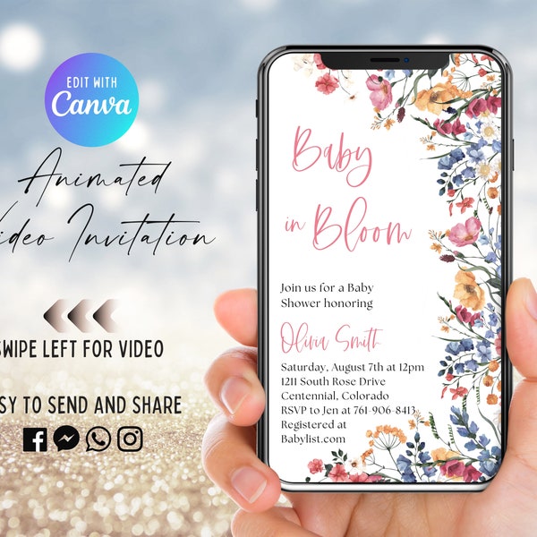 Virtual Baby Shower Invitation - Etsy