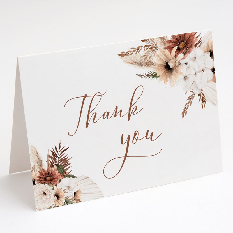 Boho Thank You Cards - Etsy