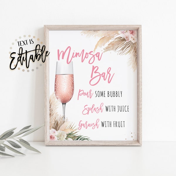 Mimosa Bar Menu - Etsy