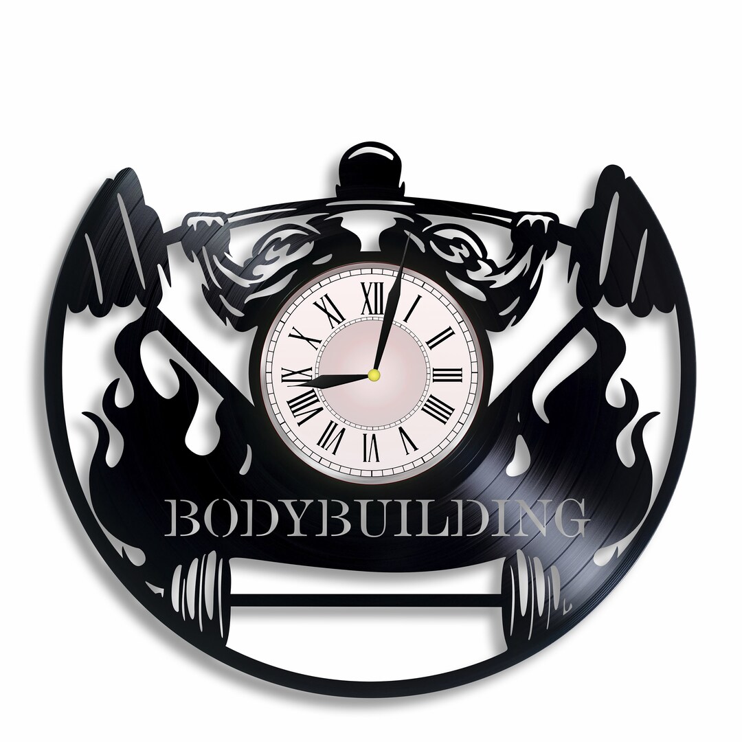 Bodybuilding Wall Clock Motivational Decor for Fitness Enthusiasts and ...