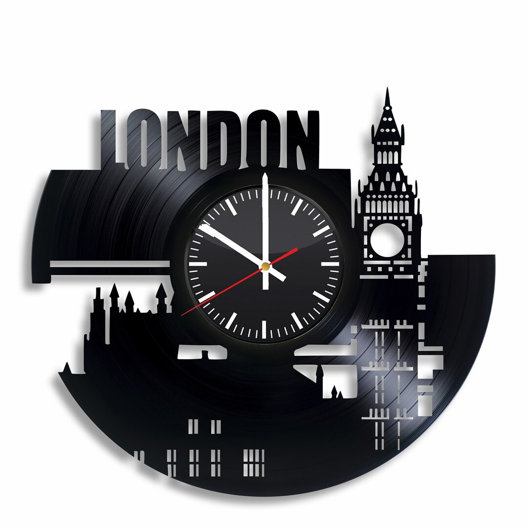 London Wall Clock Handmade Decor Featuring Iconic Cityscapes for ...