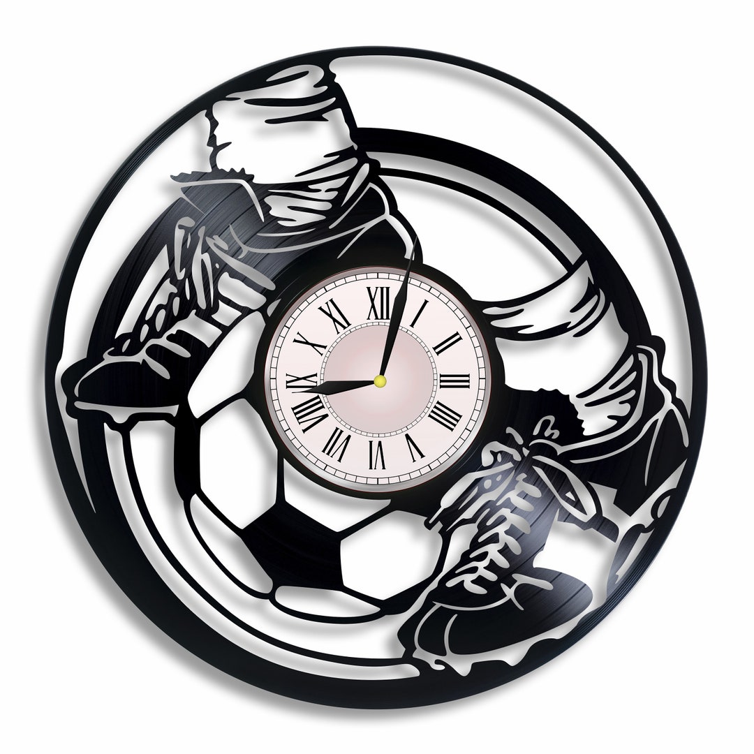 Soccer Sport Vinyl Wall Clock, Soccer Art, Soccer Shop Lover Gift for ...