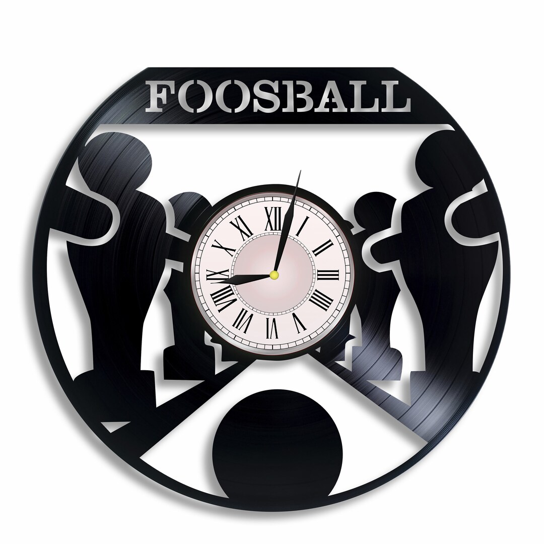 Foosball Sport Vinyl Wall Clock, Foosball Art, Foosball Lover Gift for ...