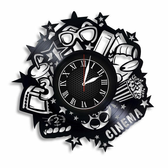 Cinema Art Movie Wall Clock Cinema Sign Movie Wall Hanging | Etsy