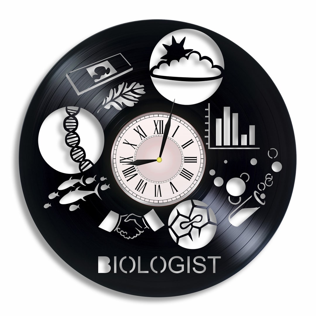 Biologist Vinyl Wall Clock Biologist Art Biologist Gift for - Etsy