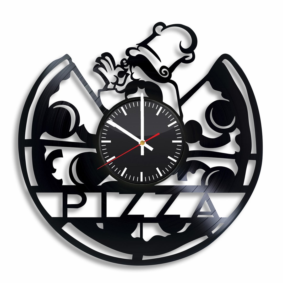 Pizza Chef Wall Clock – Fun Italian Kitchen Decor for Foodies – Perfect ...