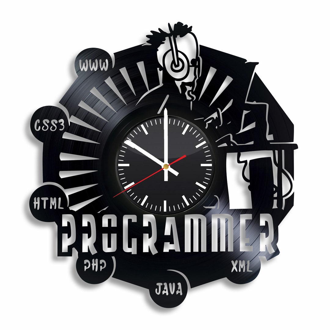 Computer Science Gift for Teacher, Vinyl Clock Web Development Decor ...