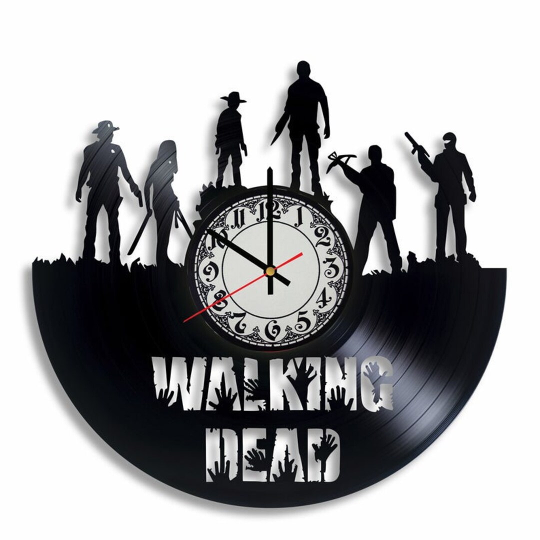 The Walking Dead Vinyl Record Wall Clock, the Walking Dead Design Gift ...