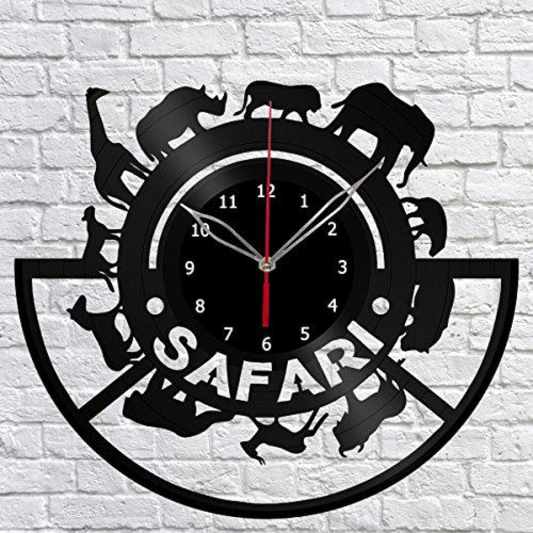 Time to Explore African Wall Clock Handmade Decor Featuring Africa Map ...