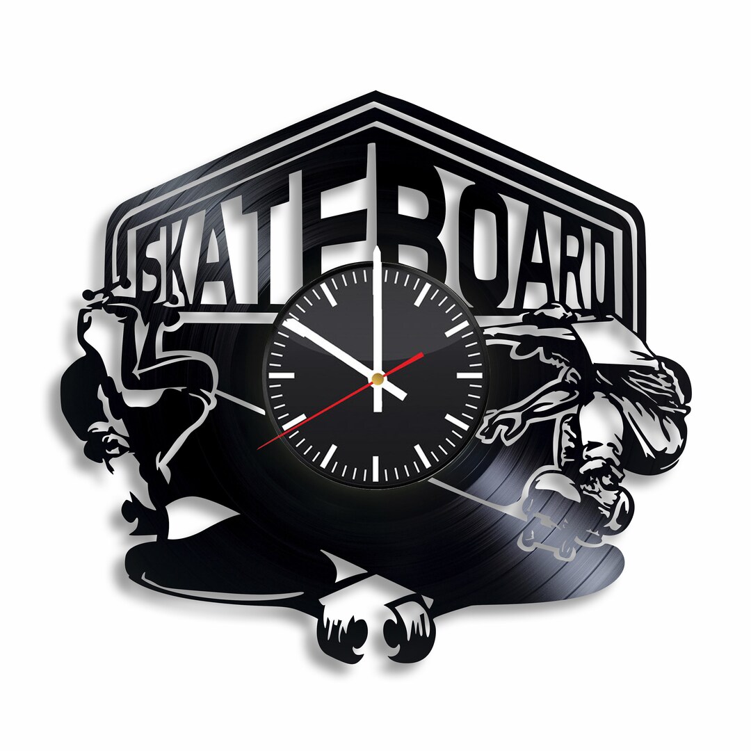 Skateboard Art Clock Skate Board Skateboard Wall Art, Skateboard Room ...