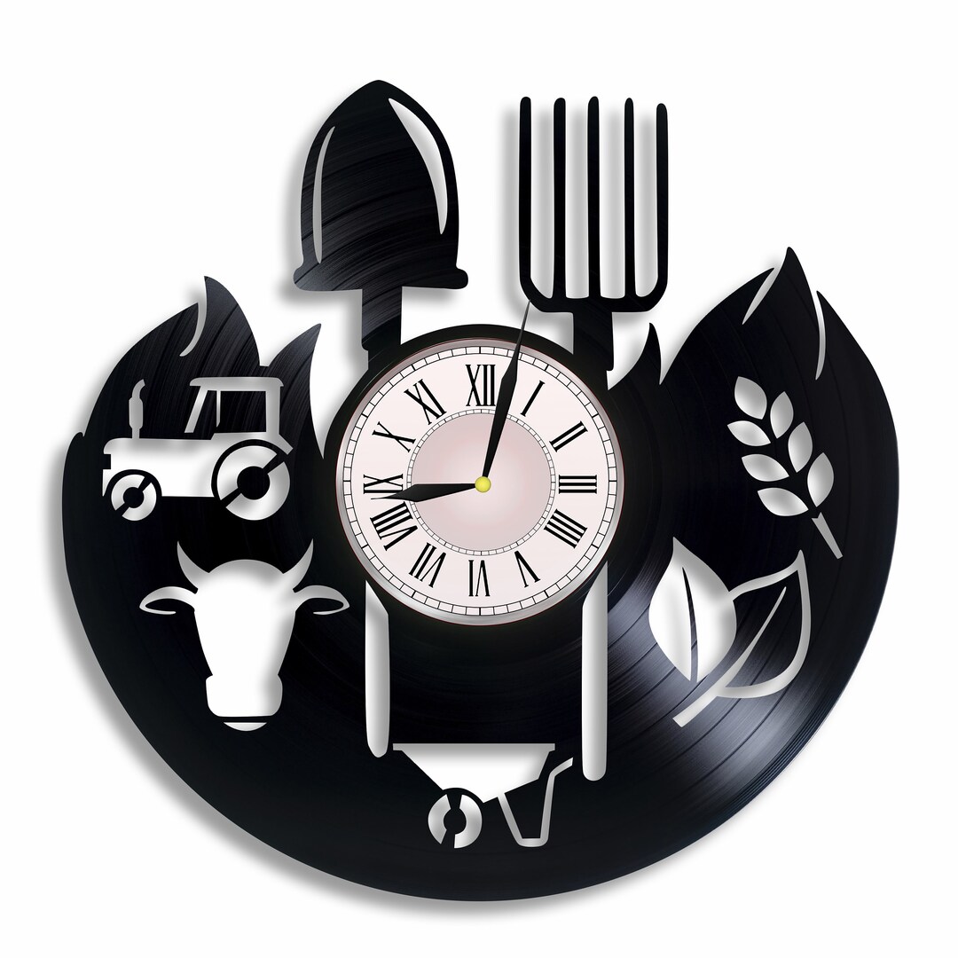 Farmer Profession Vinyl Wall Clock Farmers Day Art Farmers - Etsy