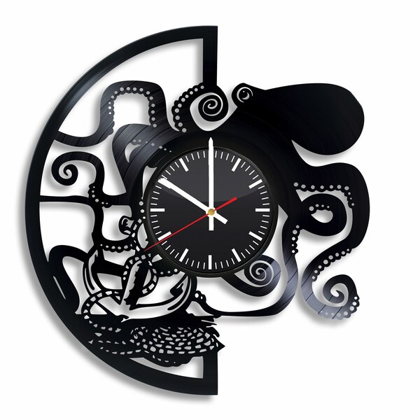Octopus Wall Clock - Etsy