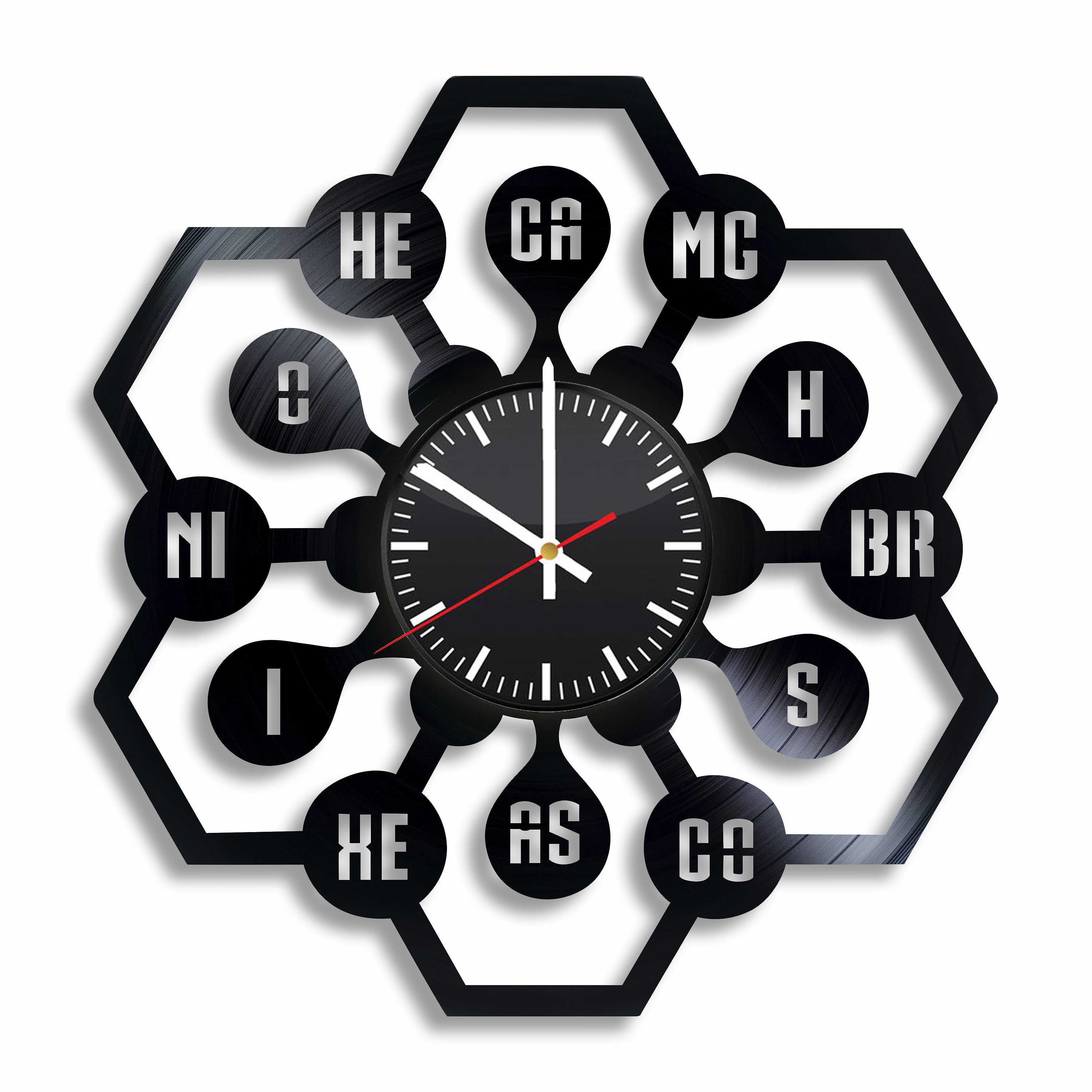 Periodic Table Wall Art Clock, Periodic Table Gifts, Chemistry Ornament ...