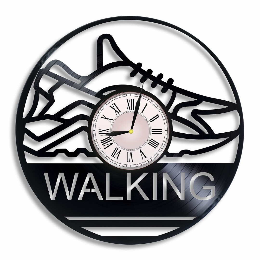 Walking-themed Wall Clock – Motivational Decor for Walkers and Fitness ...
