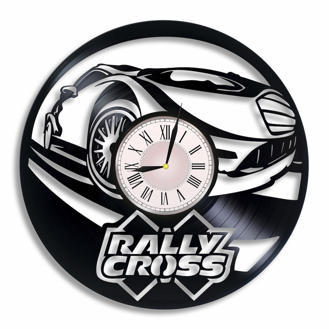 Race the Tracks Rally Cross Wall Clock Handmade Vinyl Decor for ...