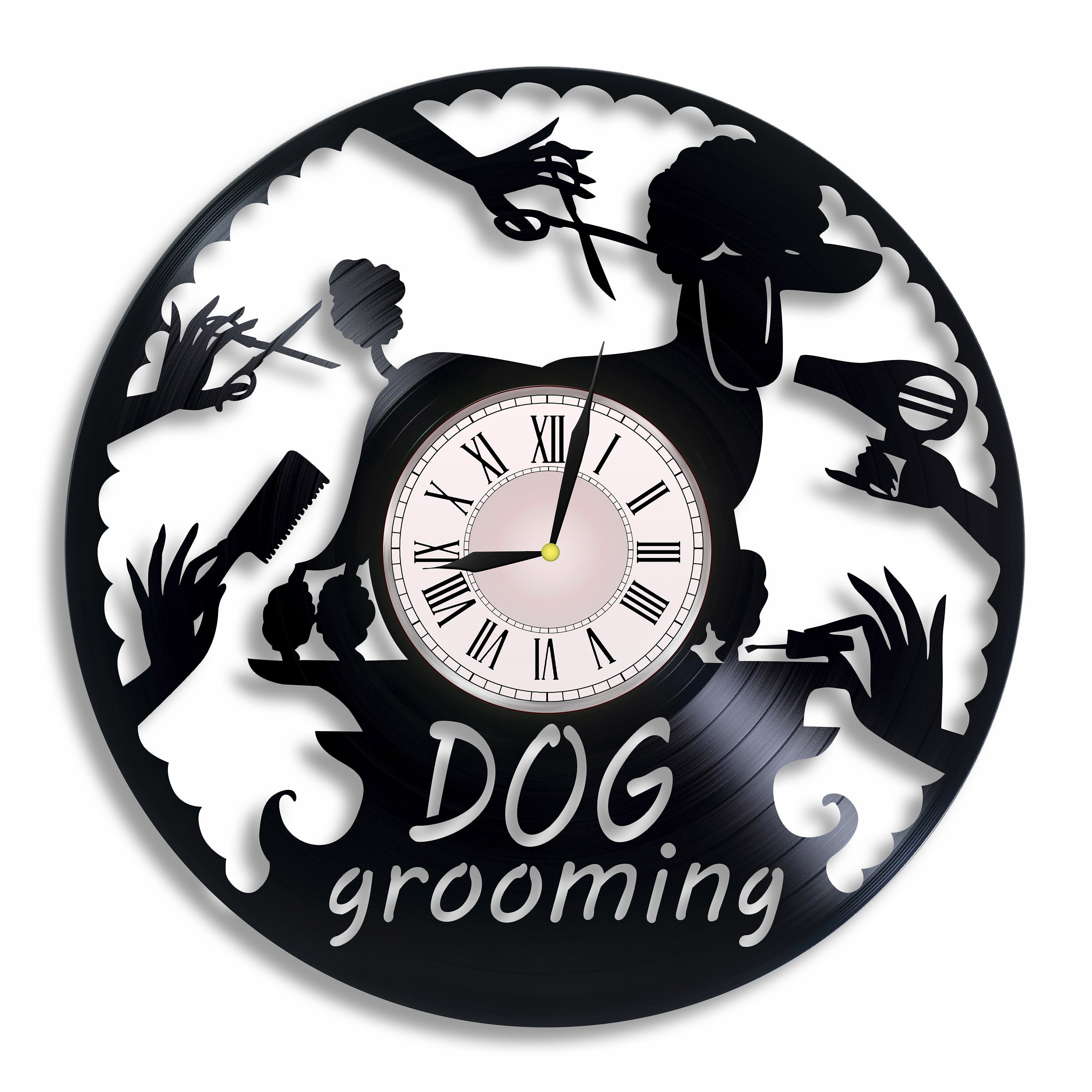 Vinyl Record 12 Dog Grooming Clock Dog Grooming Funny - Etsy